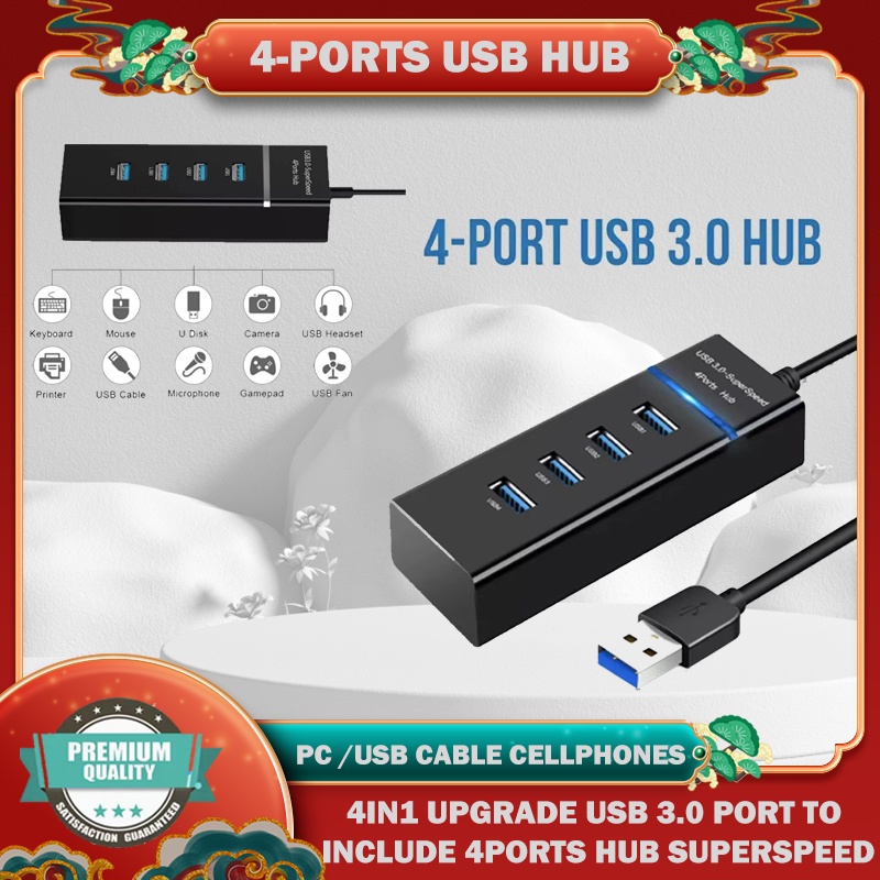 USB Hub Atolla 4-Port USB 3.0 HUB 4in1 Data Ports Elegant Look fast ...