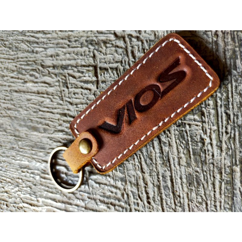 GANTUNGAN Genuine cow leather Toyota Vios key chain car accessories ...
