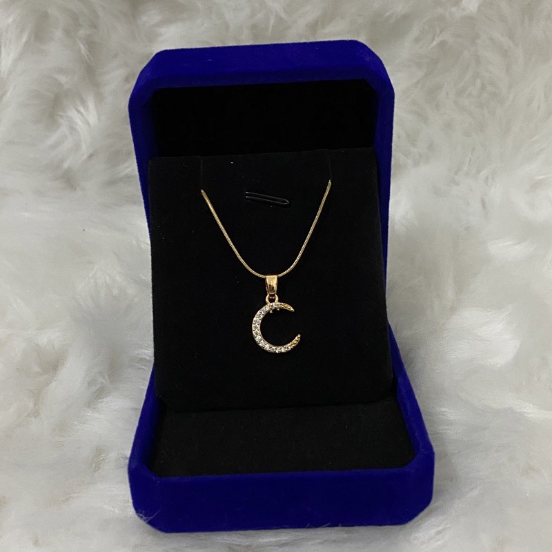 Minimalist Moon Necklace 18K Gold Jewelry with Free Box - Tala Inspired ...