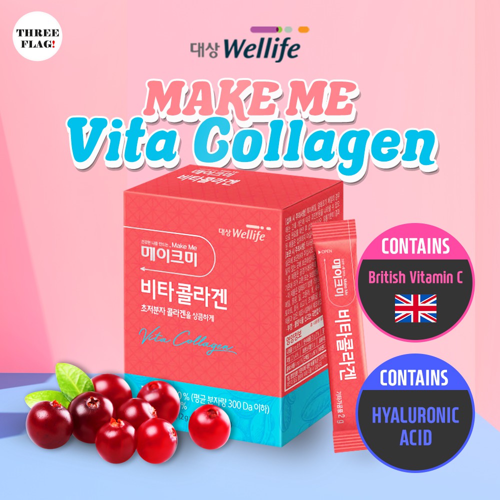 [Daesang Wellife] Make Me Vita Collagen with Hyaluronic Acid (2g x 30 ...