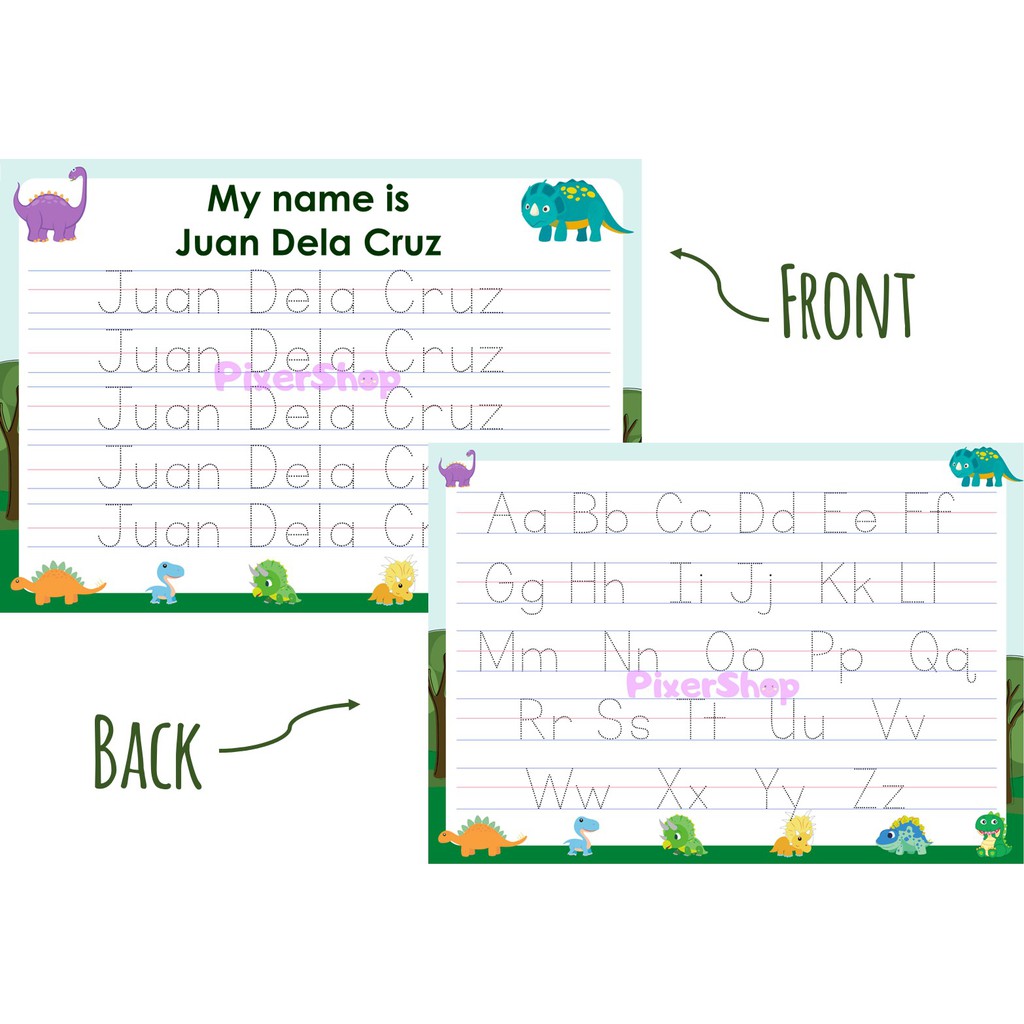 Reusable Laminated Name Tracing Mat for Kids A4 size | Personalized ...