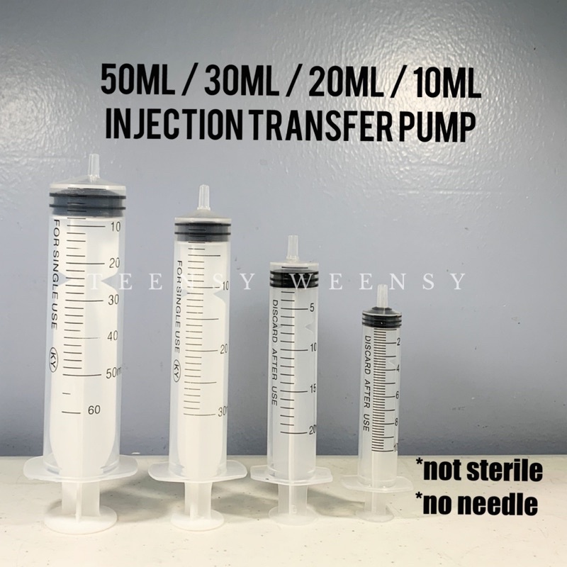 50ml / 30ml / 20ml / 10ml disposable syringe injection transfer pump ...