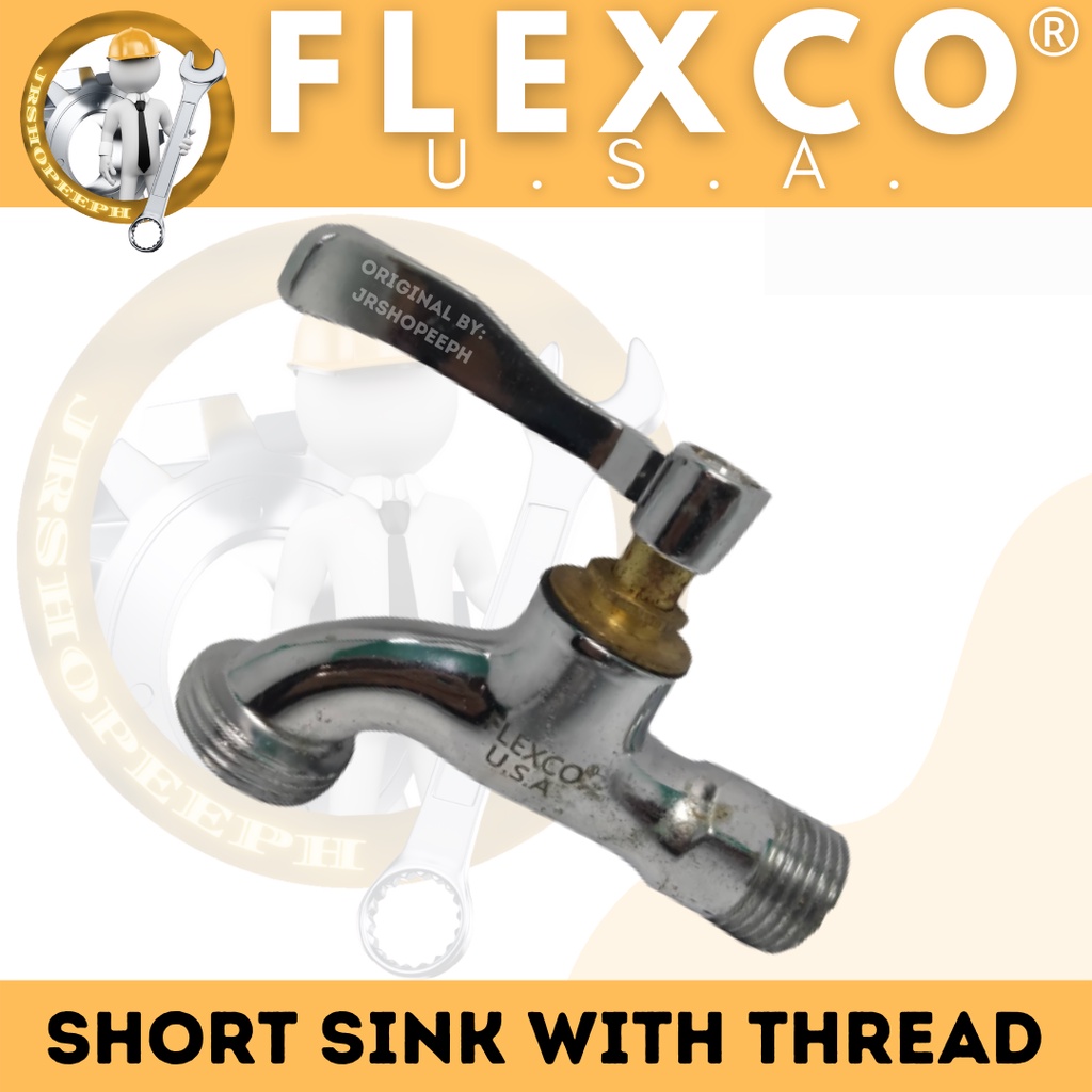Jrshopeeph Flexco Short Sink Faucet Gripo sa Lababo With Thread High ...