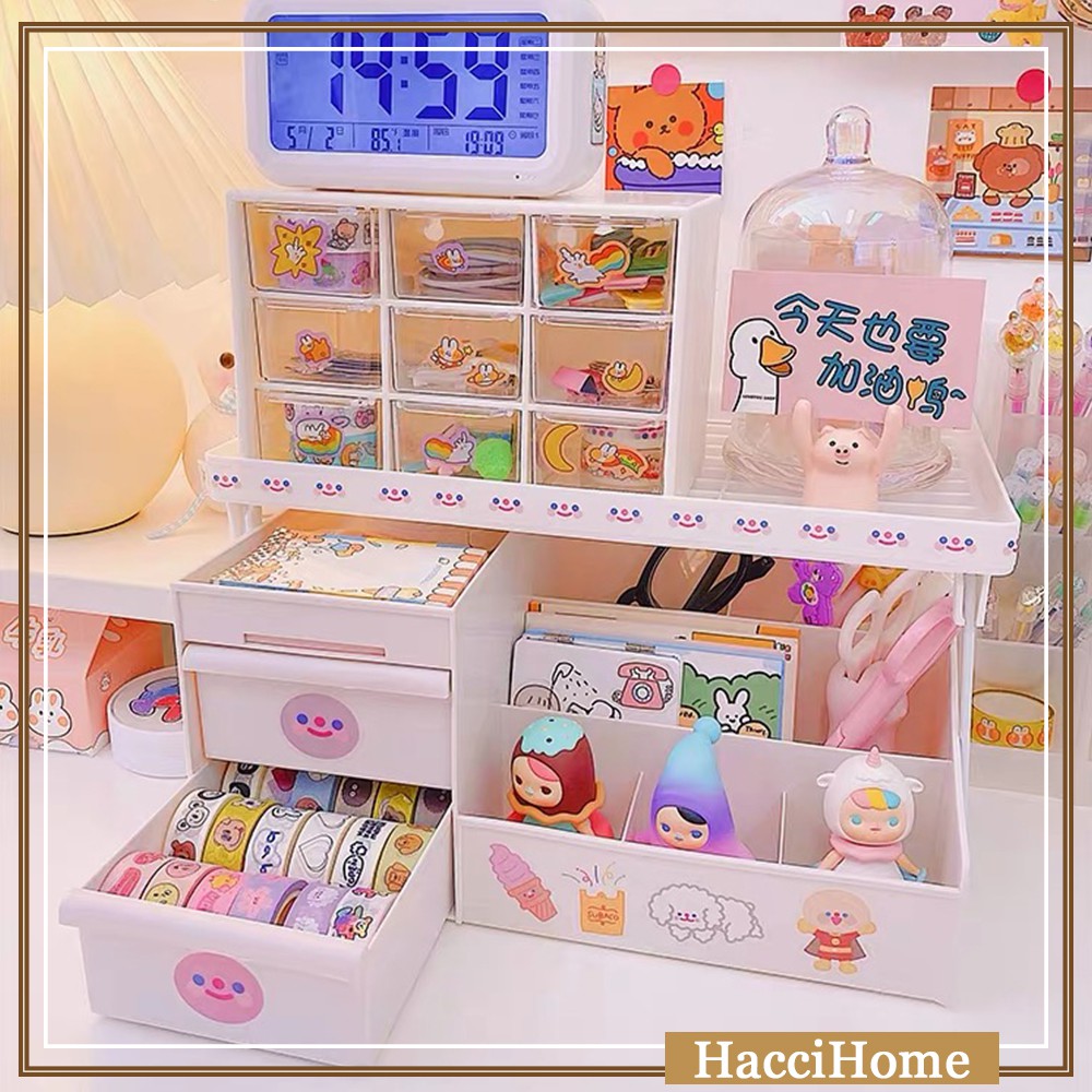 Cosmetic Organizer Table Stationery Organizer with Drawer Home ...