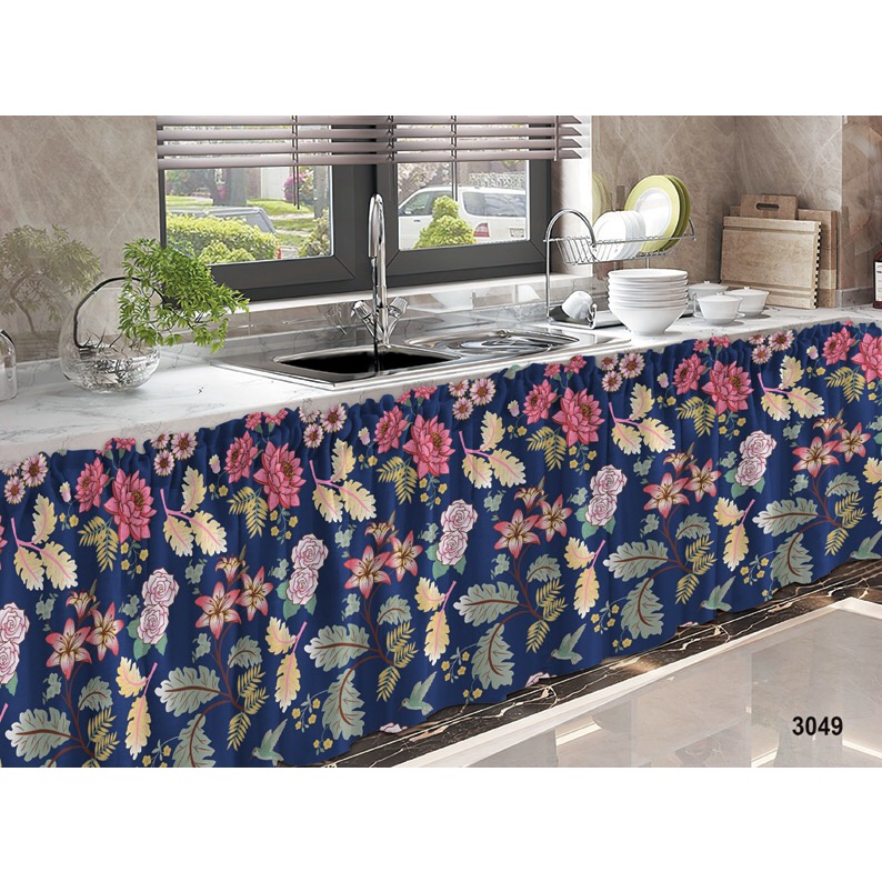 98K Lababo kitchen curtain short curtain 150*70cm | Shopee Philippines