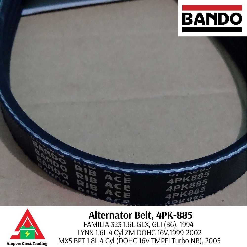 Bando Alt Belt 4PK885 Ford Lynx 1.6L 1998-2002 4PK-885 | Shopee Philippines