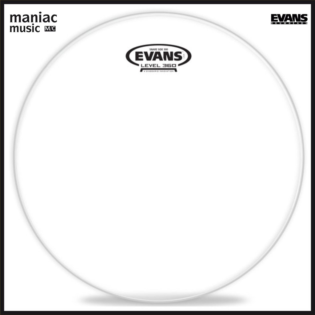 Evans S12H30 - Snare Drum Head Skin. 12 Inch. Clear 300 Sides. Plastic ...