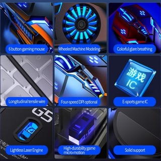 G5 Wired Gaming Mouse 6D 4Speed DPI RGB Breathing Light Gaming Wired ...