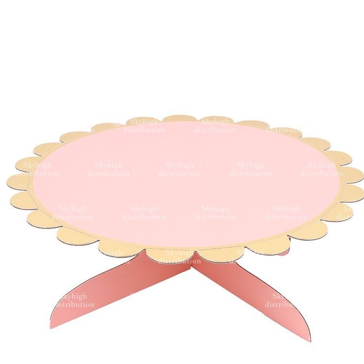 Metallic Wave Bronzing Cake Stand Single Layer Cake Stand Birthday ...