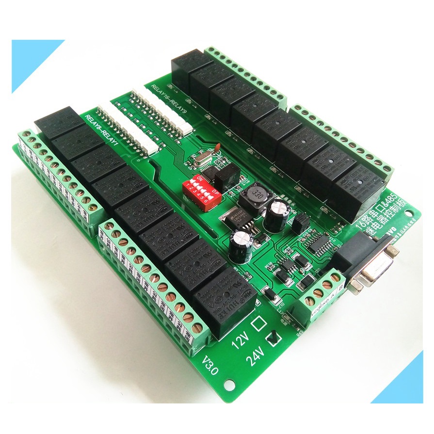 YTH SZ 16-channel serial port 485 232 relay control board MODBUS RTU module configuration PLC ...