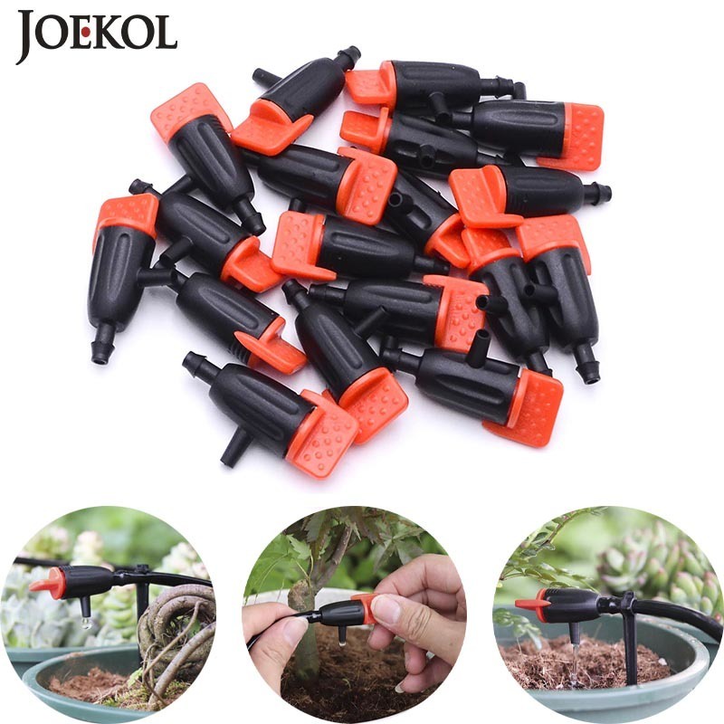 20PCS Garden Drip Irrigation Dripper Nozzle Flow Adjustable Anti ...