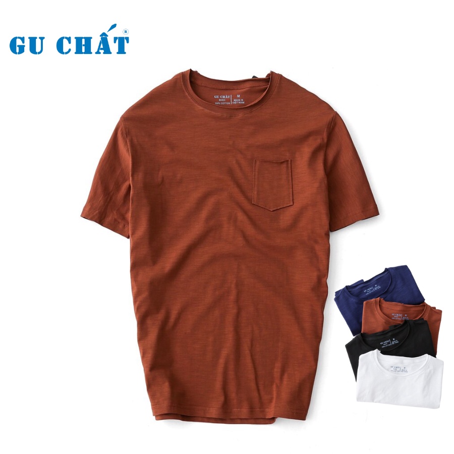 Quality GU Men's Basic T-shirt, Genuine Cotton Fabric, Soft, Basic Pocket Design - GUTN11 ...