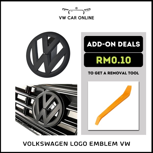 Volkswagen Logo Emblem Matte Black POLO HB , POLO SEDAN ,VENTO Set ...