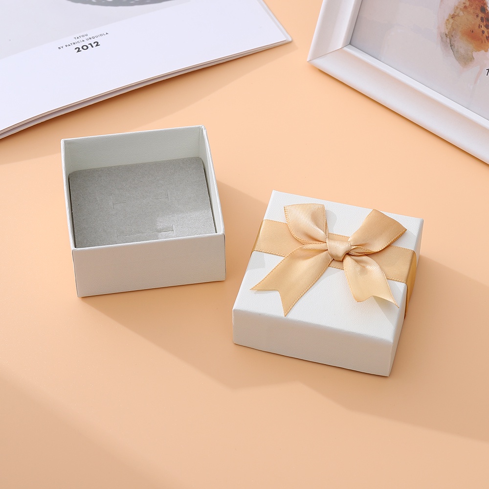 YOUJ Jewelry Box Fashion Bow Paper Box Cardboard Gift Box for Necklace ...