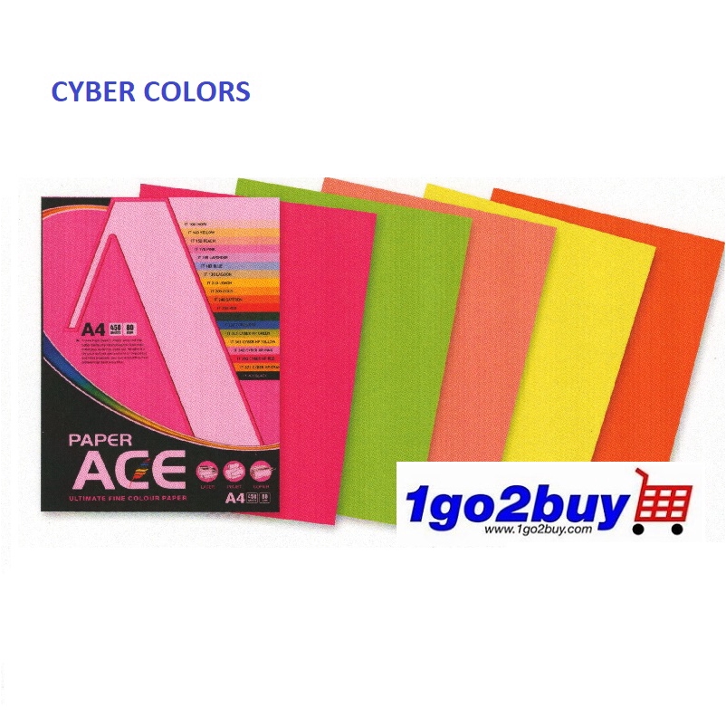 Uni Ace A4 Cyber Colour Paper 450 Sheet 80Gsm | Shopee Philippines