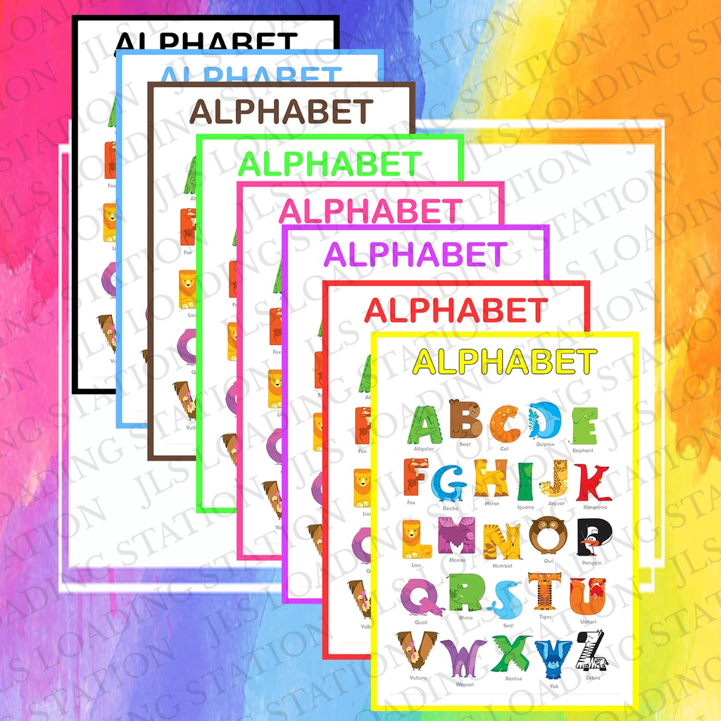 EDUCATIONAL CHARTS ALPHABET LETTERS ONLY (LAMINATED) A4 SIZE | Shopee ...