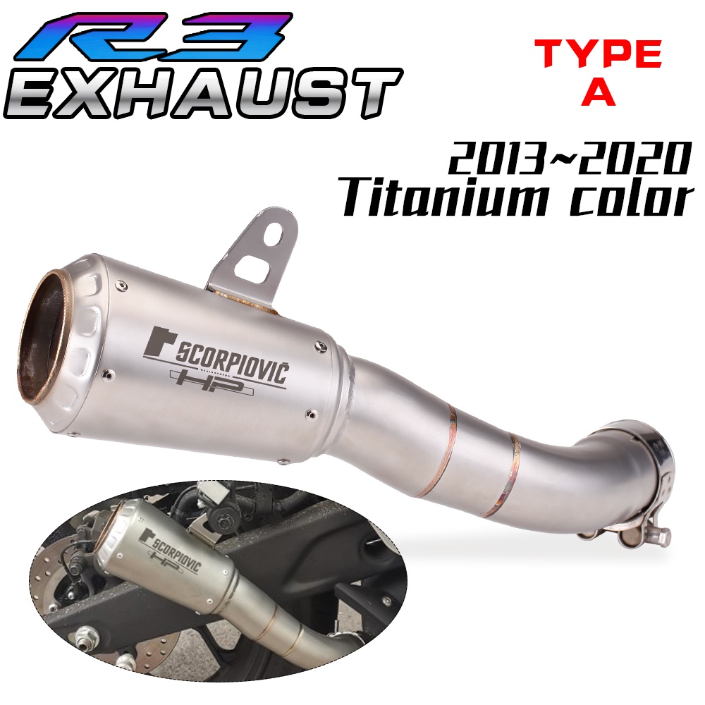 Slip-On Exhaust For YAMAHA yzf r3 Akrapovic Exhaust Muffler Pipe ...