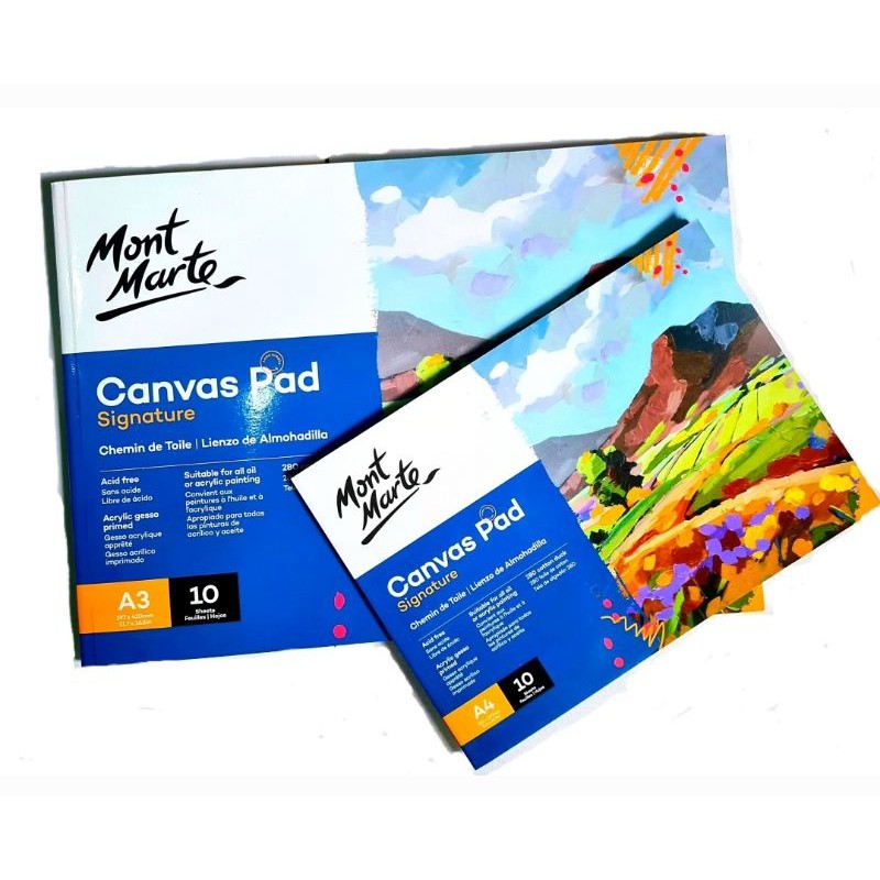 Mont Marte Canvas Pad 10 sheets ( A3 and A4 size ) | Shopee Philippines