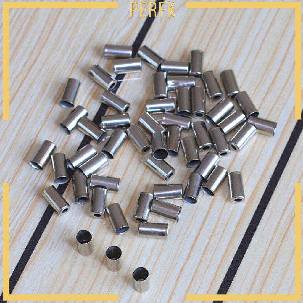 Perfk100Pcs Bike Brake Cable End Cap Brake Crimps Cable Housing ...
