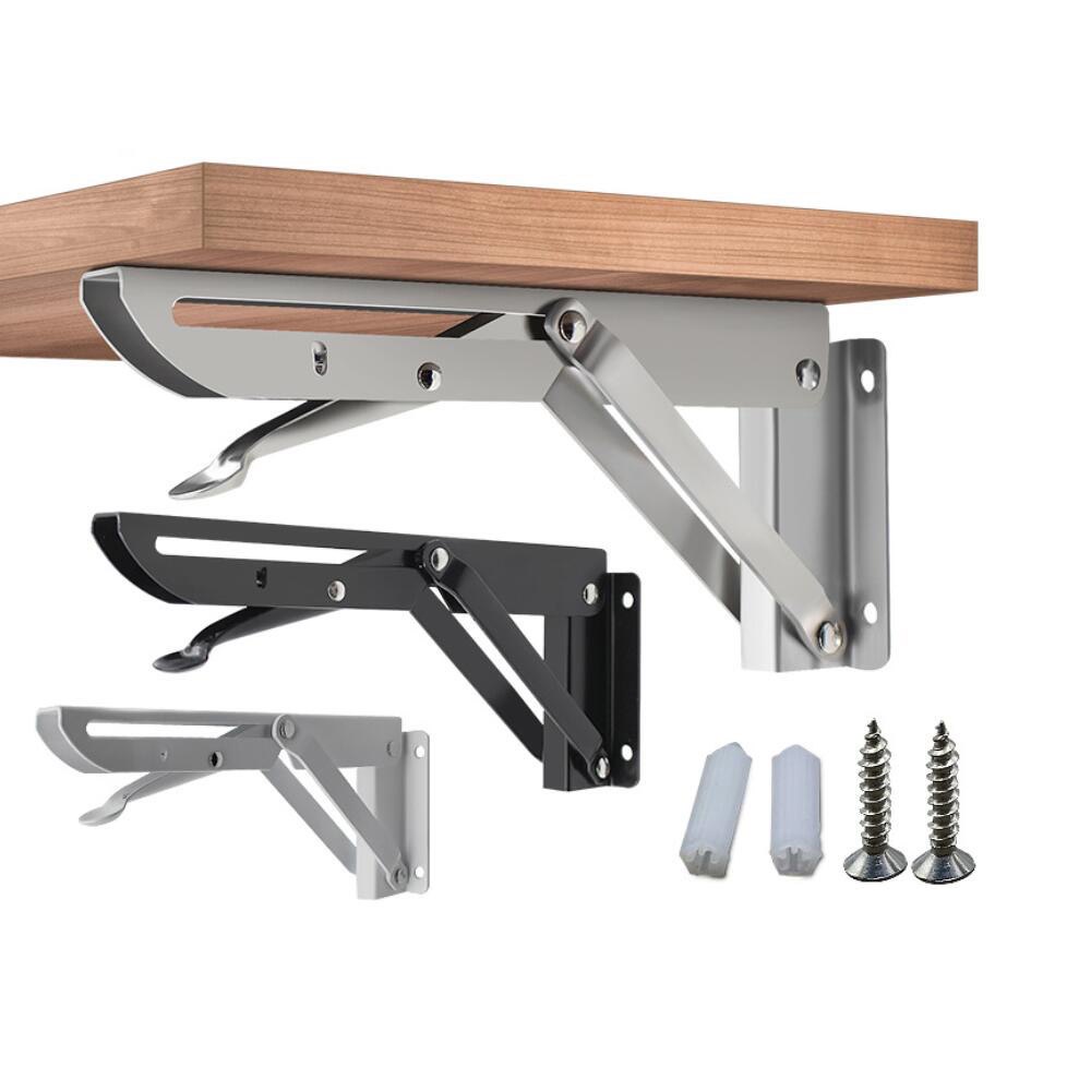 2pcs Foldable Triangle Bracket Wall Shelf Bracket High Load-bearing ...