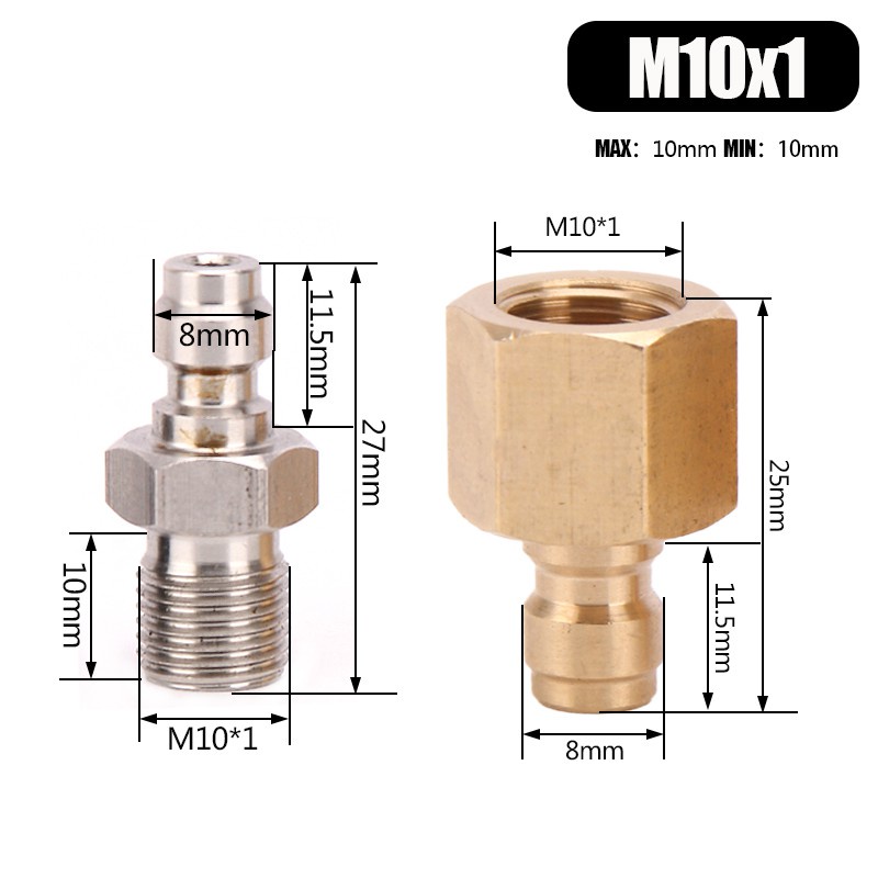 High Pressure Quick Connector Fittings Stainless Steel 8MM M10x1 ...