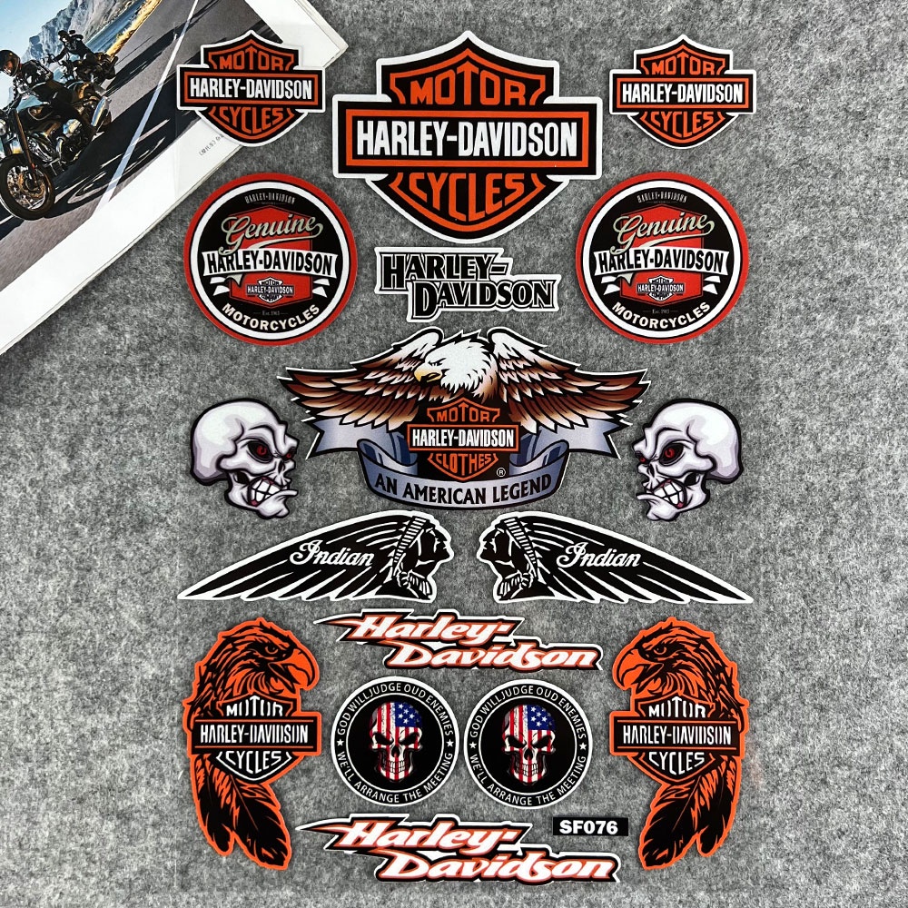Harley Davidson Helmet Decals 100pcs Biker Motorcycle Harley Davidson