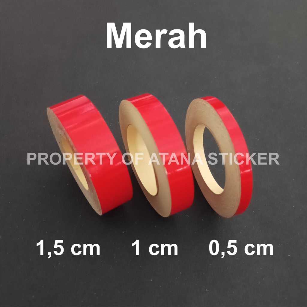 MERAH Sticker List Rims Body Motorcycle Matic Car Red Red Lis Rim Wrap ...