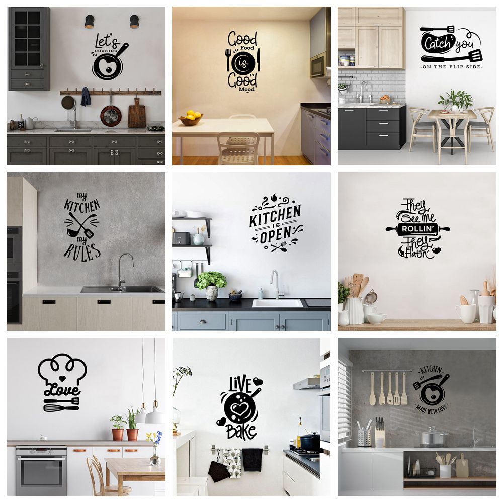 Cute kitchen Wall Decal Living Room Removable Mural For Kids Rooms ...