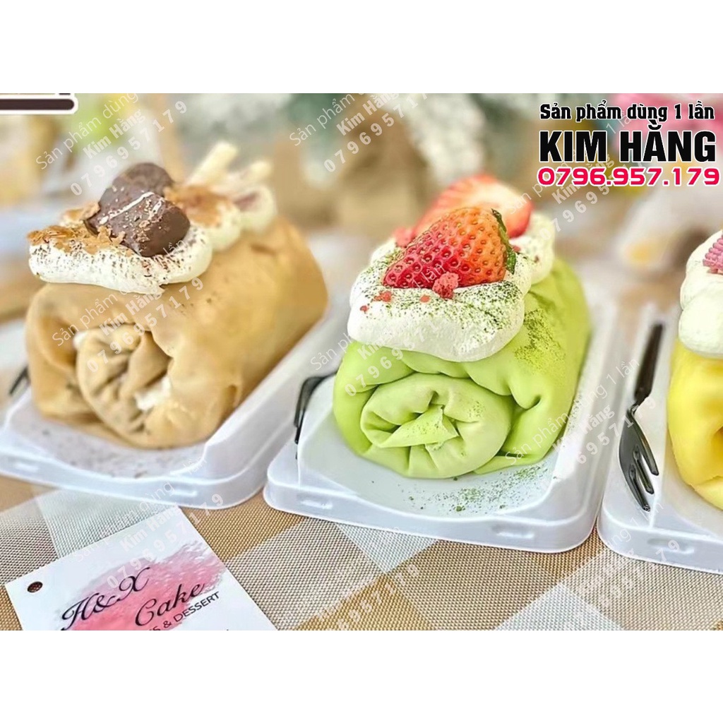 Set of 50 boxes HT-321, rectangular box with plastic fork for bento ...