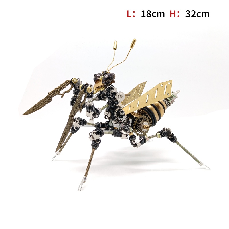 3D Metal Insect Puzzle Model DIY Mechanical Mantis Assembly Kit Animals ...