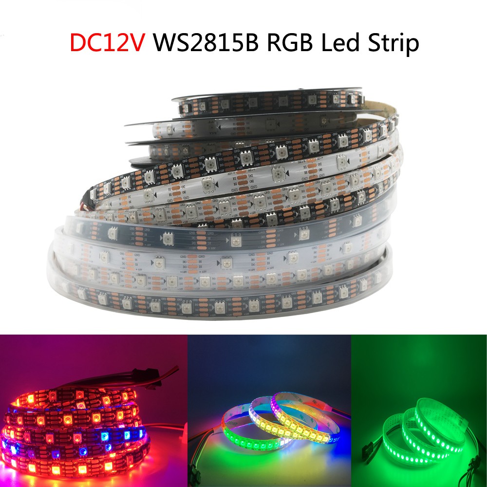 DC12V WS2815 RGB LED Pixel Strip Light Tape Individually Addressable ...