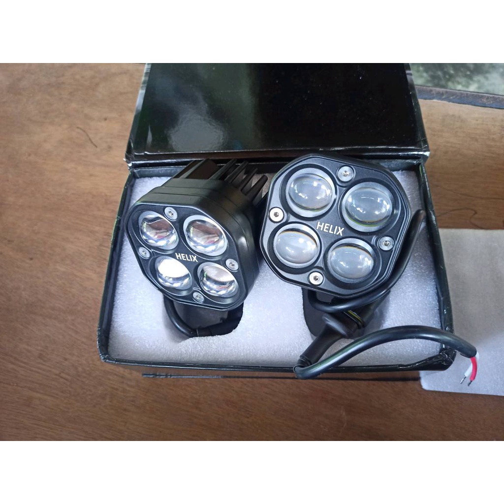 HELIX PLATINUM LASER Single / DUAL MODE Auxiliary Light Fog Lam Mini ...