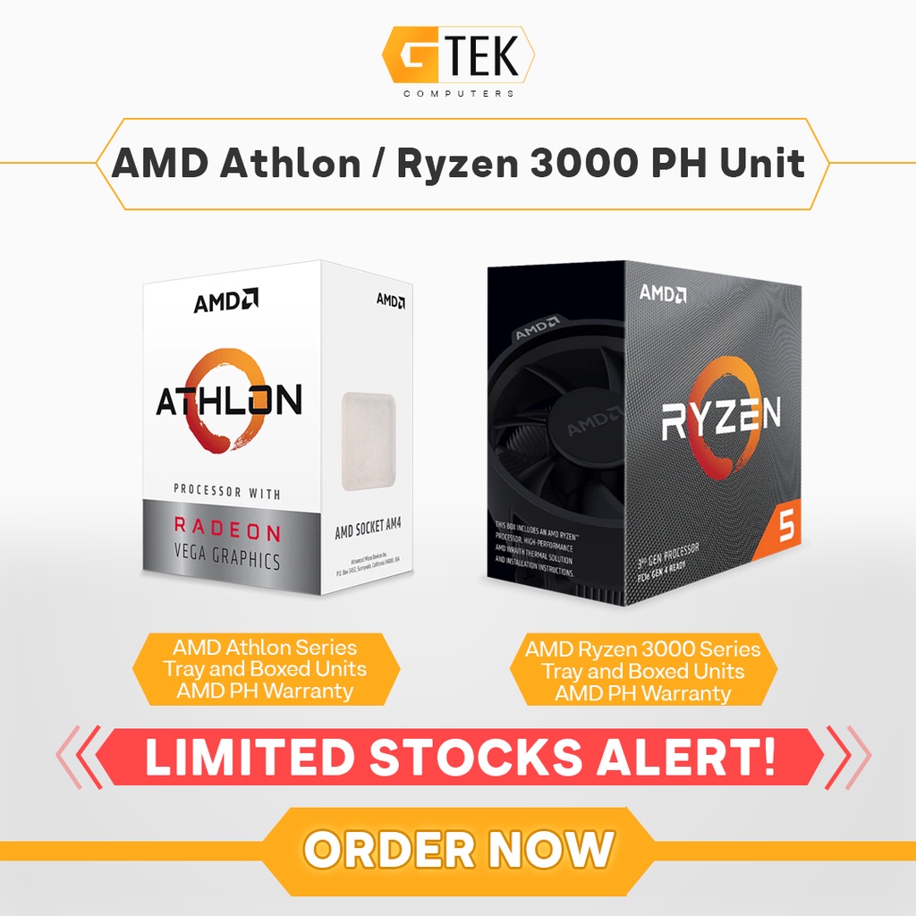 AMD Athlon Ryzen 300GE 3000G 3100 3200G 3300X 3400G 3500 3500X 3600 AMD ...