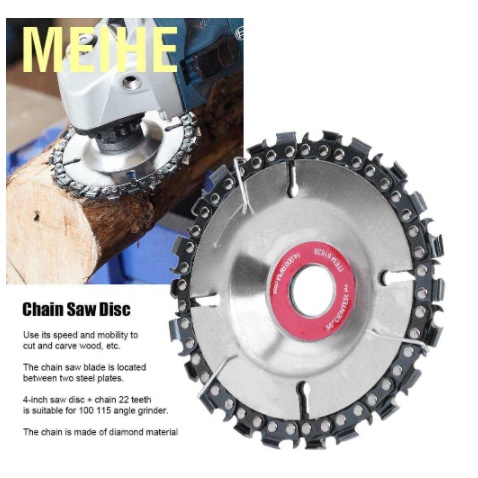 Slotted Wood Carving Disk 4 In 22TH Grinder Disc Chain Woodworking Saw ...