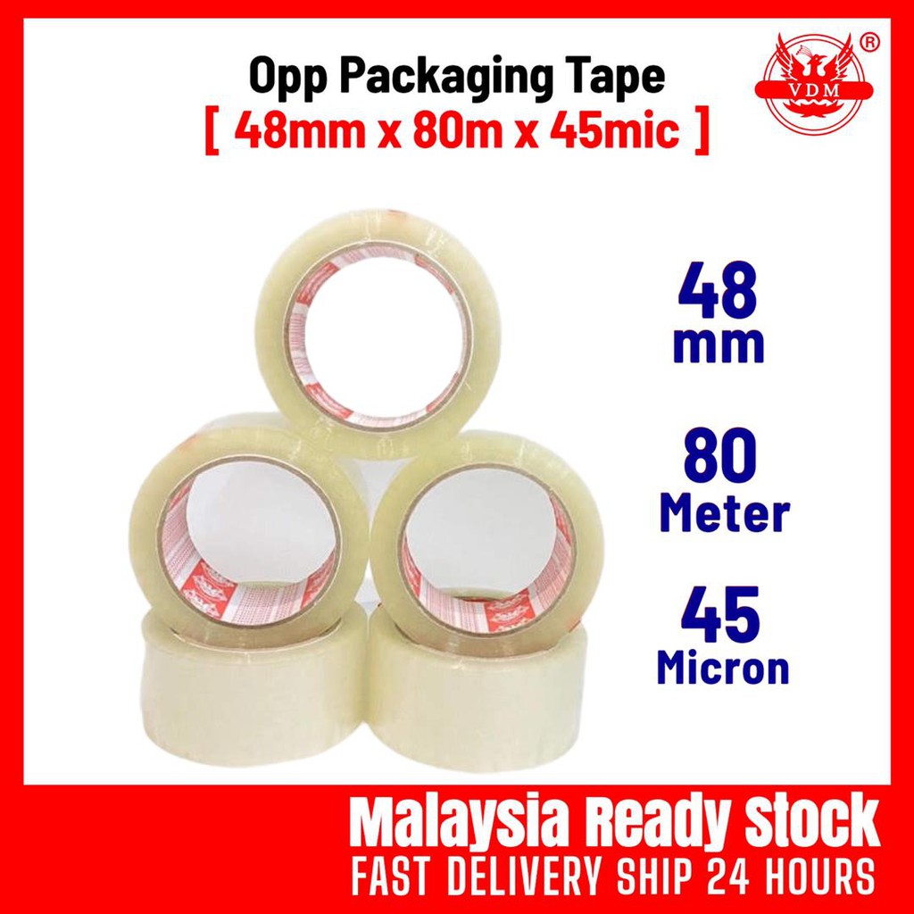 OPP TAPE PACKAGING (HIGH GRADE CLEAR TYPE) (48MM x 80 YARDS)E Commerce ...