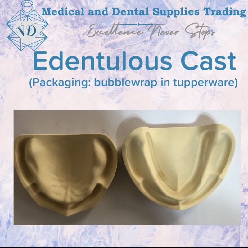 Edentulous Cast - Upper & Lower (Packaging: bubblewrap in tupperware ...