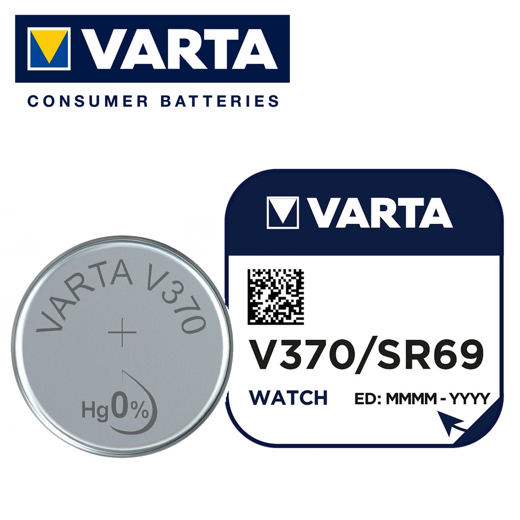 Varta V370 SR69 (1pc) 1.55v Silver Oxide Button Cell Battery Varta V ...