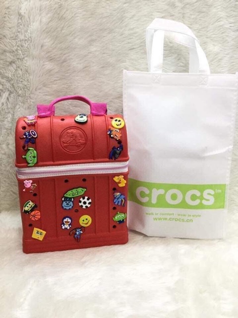 Crocs— Backpack With Pins(11x9 inches) | Shopee Philippines