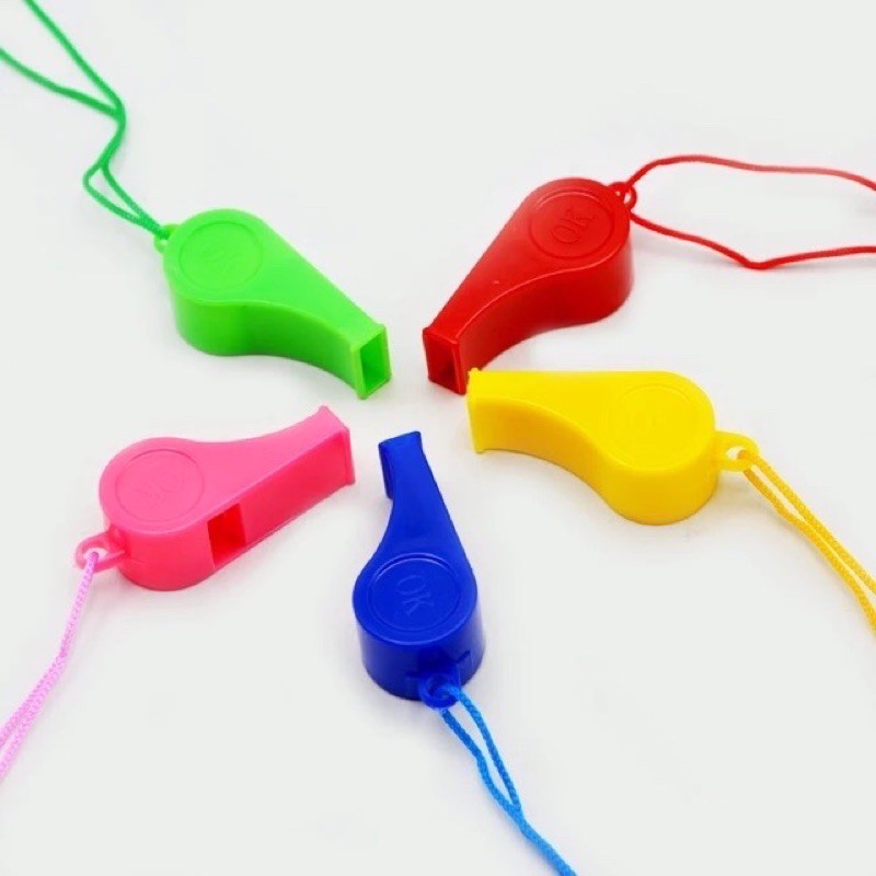 20pcs Colorful Plastic Whistle Loud Emergency Camping Party Safety ...