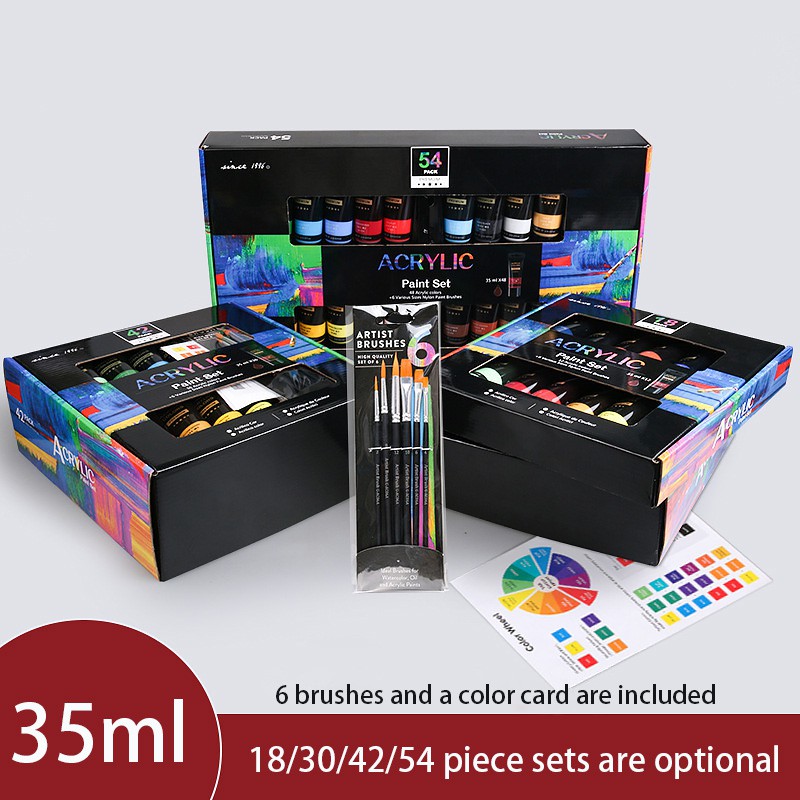 12/24/36/48 colors Acrylic Paint Set 35ml Each Tube Rich Pigments ...