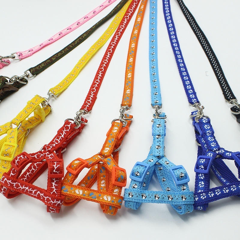 2PCS High Quality Cotton Nylon Assorted Printed Design Harness with ...