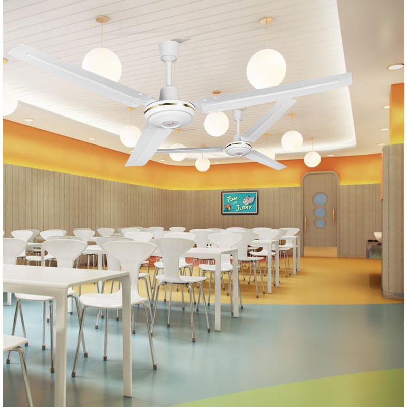Ceiling Fan with 3 Blades White 48 56 inch Warehouse Office living room ...