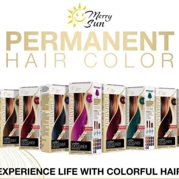 Merry Sun Permanent Hair Color with Hair Conditioner Complete Hair ...