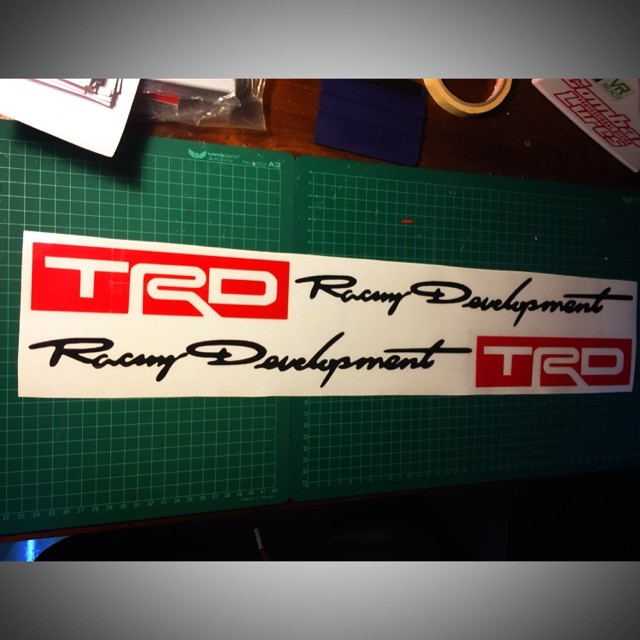 TRD racing development door sticker 2pcs (Left & Right) Toyota Vios ...