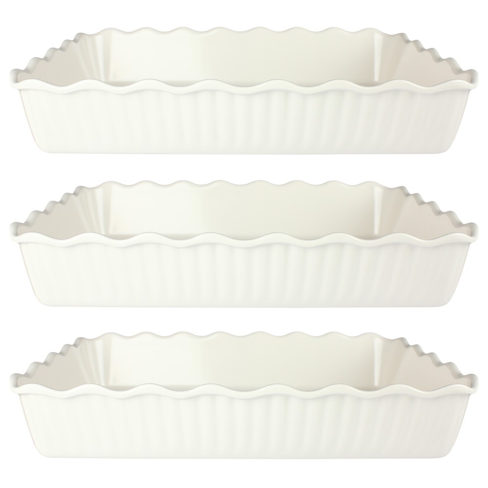 Melawares Ivory 3 Piece 15 inch Rectangular Server Set | Shopee Philippines