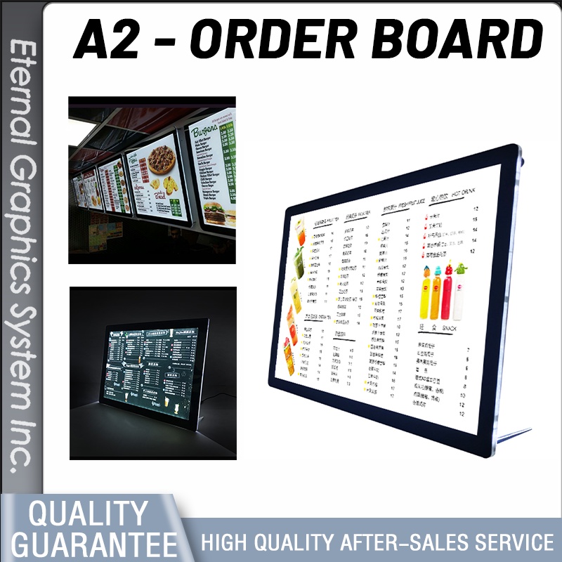 Order board A2 Milk tea shop menu display card light bar table a la ...