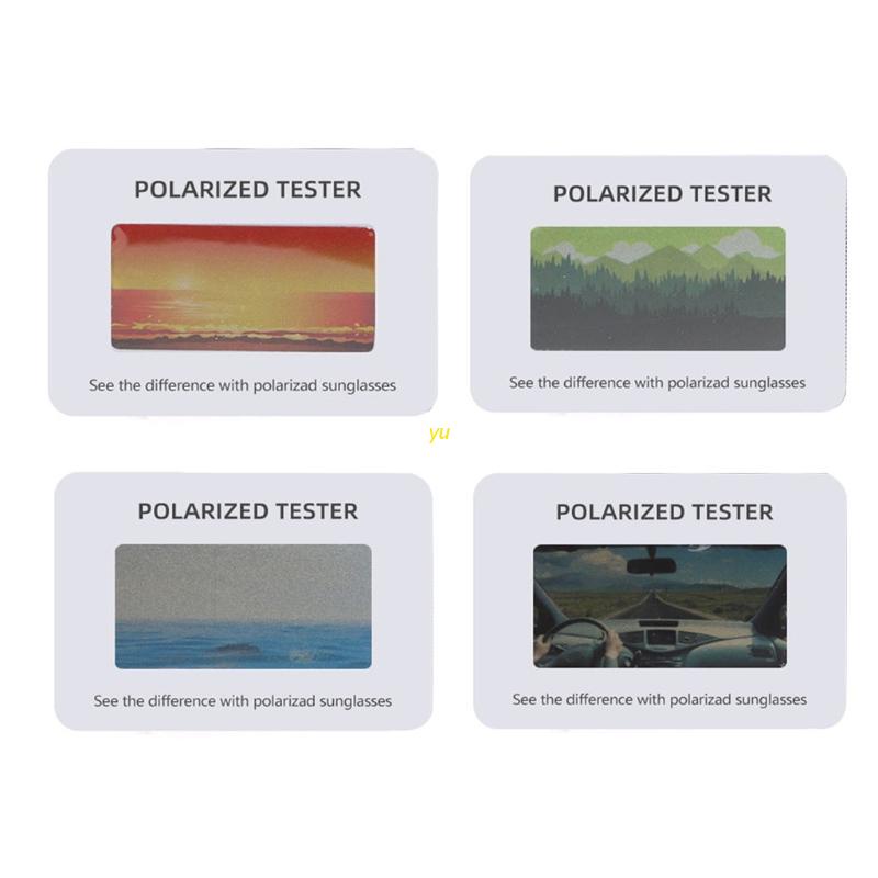yu 100 Pieces Wear Glasses Check Polarized Test Card Sunglasses ...