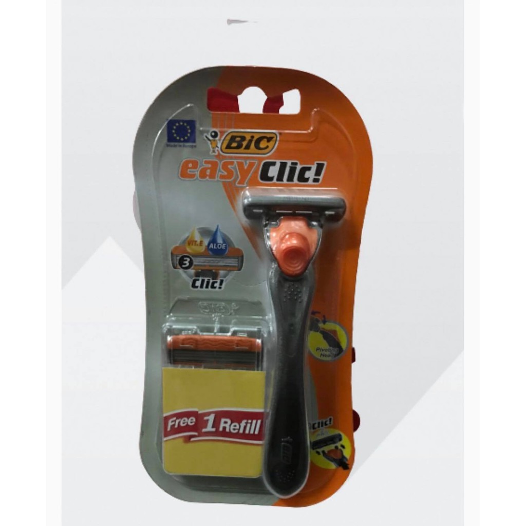 BIC MEN'S DISPOSABLE RAZOR (Flex3 Hybrid 1 Handle & 5 Cartridges /Easy ...