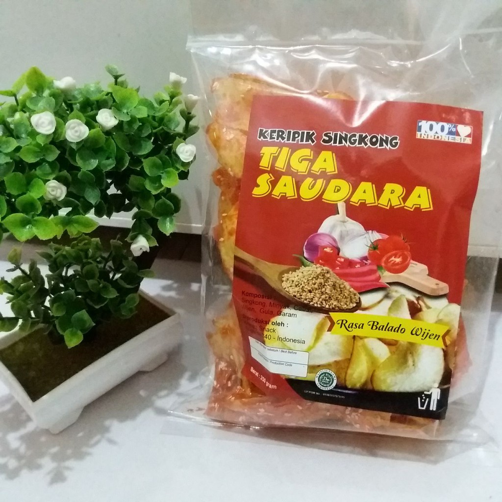 Cassava Chips 3 Brothers Balado Sesame Flavor 250g | Shopee Philippines