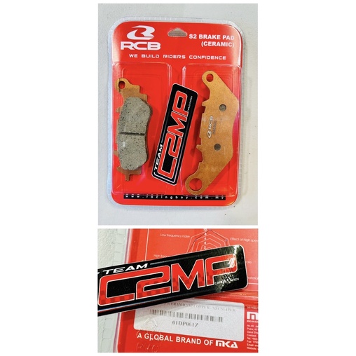 RCB Brake Pad / Disc Pad for RCB S3 Caliper Copper (Ceramic) Right Side ...